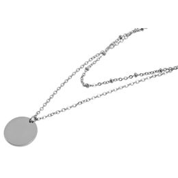 Adelia&acute;s Kette ohne Anh&auml;nger ADELIA&acute;S "Damen Halskette mit Anh&auml;nger &ndash; M&uuml;nze aus Edelstahl", silber, Halsketten, Damen, 48cm, Edelstahl, Ideal als Geschenk f&uuml;r besondere Anl&auml;sse