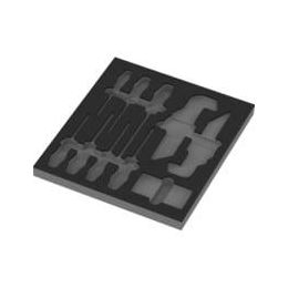 Wera 9860 Schaumstoffeinlage f&uuml;r Stainless Set 1, leer schwarz/grau, f&uuml;r Tool Rebel Werkstattwagen
