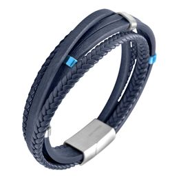 Adelia&acute;s Armband ADELIA&acute;S "Unisex Armband &ndash; Lederarmband aus Leder 19 cm", blau, Armb&auml;nder, Damen, 19cm, Leder, Armband, Zum Verschenken &ndash; ideal zum Jubil&auml;um