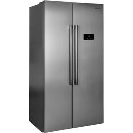 Bauknecht Side-by-Side "SBS C90", Energieeffizienz: C (A-G), silber (edelstahloptik), B:91cm H:177cm T:67cm, K&uuml;hlschr&auml;nke, Kein Abtauen mehr n&ouml;tig Dank Total NoFrost Technologie, Topseller