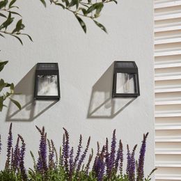 Au&szlig;en-Wandleuchte Luxform "Solar-Wandleuchte - Vigo - LED - 3 St&uuml;ck", schwarz, 3 Stk., Leuchten, Solarbetrieben