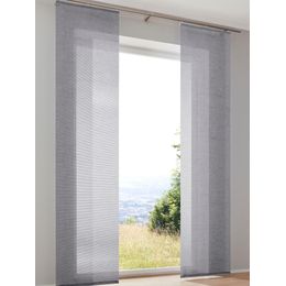 Schiebegardine HEINE HOME Gr. 2, grau, B:57cm H:175cm, Polyester, Gardinen