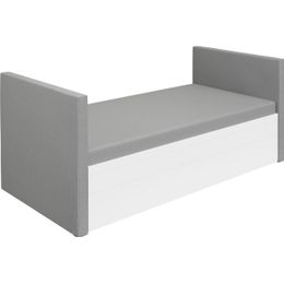 Jugendbett Paidi "FLYNN in verschiedenen Ausf&uuml;hrungen, Ausziehbett mit 2 Liegefl&auml;chen", wei&szlig; (kreidewei&szlig;, steingrau), B:106cm H:92cm L:216cm, Betten, Jugendbett, G&auml;stebett, Metallgestell inkl. Lattenroste, 2-in-1 Funktionsbett
