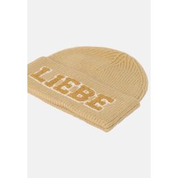 Beanie SALZHAUT "M&uuml;tze METTEN", Damen, Gr. M, braun (camel), Obermaterial: 77% Polylactid PAC. 17% Polyester PES. 6% Elasthan EL., M&uuml;tzen Beanie
