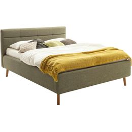 Meise M&ouml;bel Polsterbett MEISE.M&Ouml;BEL "Lotte", gr&uuml;n, L:217cm, Bezug Bett: Strukturstoff (100% Polyester), Betten, Polsterbett, mit Lattenrost und Bettkasten