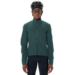 Fahrradjacke Vaude "Men's Kuro Pro Rain Jacket", Herren, Gr. L, deep pond, Web, Obermaterial: 100% Polyester, normal, Jacken Fahrradjacke, sportlicher Stil, wasserabweisendes Material, windabweisend