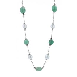 Adelia&acute;s Kette mit Anh&auml;nger ADELIA&acute;S "Damen Edelstahl Halskette mit Anh&auml;nger mit Perle unbekannt cm", silber, Halsketten, Damen, unbekannt, Edelstahl