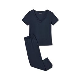 Tchibo - Pyjama - Damen - Gr. L - dunkelblau
