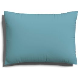 Kissenbezug Schlafgut "EASY JERSEY Kissenh&uuml;lle 100% Baumwolle, weicher Edel-Jersey, b&uuml;gelfrei", blau (petrol mid), B:70cm L:90cm, Jersey, Obermaterial: 100% Baumwolle, Kissenbez&uuml;ge, Kissenbezug, mit farblich angepasstem Rei&szlig;verschluss, pflegeleicht, formstabil