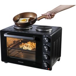 Hanseatic Kleink&uuml;che "97530243 HMO366BKB", schwarz, B:51cm H:37cm T:42cm, Miniback&ouml;fen, inkl. 3 Jahre Herstellergarantie