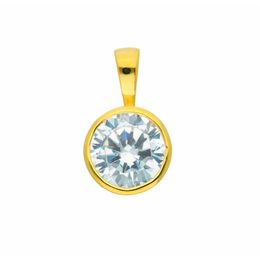 Adelia&acute;s Kettenanh&auml;nger ADELIA&acute;S "Anh&auml;nger 925 Silber vergoldet mit Zirkonia &ndash; Goldanh&auml;nger", gold, Schmuckanh&auml;nger, Damen, mit Zirkonia, Silber 925 (Sterlingsilber), Kettenanh&auml;nger, Goldanh&auml;nger