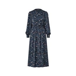 Tchibo - Florales Midikleid - Damen - Gr. 40 - dunkelblau/gebl&uuml;mt