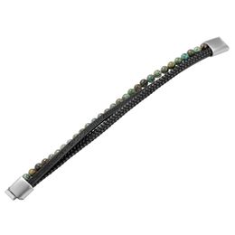 Adelia&acute;s Armband ADELIA&acute;S "Unisex Armband &ndash; Lederarmband aus Leder mit Tigerauge 23 cm", schwarz, Armb&auml;nder, Damen, 23cm, Leder, Armband, Perfekt als Geschenk f&uuml;r besondere Menschen