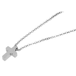 Adelia&acute;s Kette ohne Anh&auml;nger ADELIA&acute;S "Unisex Halskette mit Anh&auml;nger &ndash; Kreuz aus Edelstahl", silber, Halsketten, Damen, 48cm, Edelstahl, Ideal als Geschenk f&uuml;r besondere Anl&auml;sse