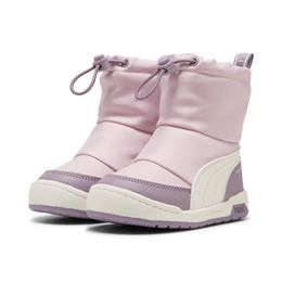 Winterboots Puma "MULTIFLEX 2 BOOT AC INF", M&auml;dchen, Gr. 22, mauve mist, warm wei&szlig;, plum jam, Textil, Schuhe Winterboots, f&uuml;r Sportmode, Wintermode und Outdoormode, kn&ouml;chelhoher Schnitt