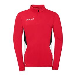 Trainingspullover Uhlsport "1/4 ZIP TOP Equipe 29 Kids", Jungen, Gr. 116, rot (rot, wei&szlig;, schwarz), Obermaterial: 100% Polyester Pol. recyc.., Pullover