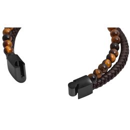 Adelia&acute;s Gliederarmband ADELIA&acute;S "Unisex Armband &ndash; Kugelarmband aus Leder mit Perle 23 cm", braun, Armb&auml;nder, Damen, 23cm, Leder, Gliederarmband, Perfekt zum Verschenken an besondere Menschen