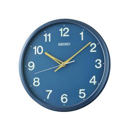 Wanduhr Seiko, blau, Wanduhren, &Oslash; 30,5cm, Wanduhr, Quarzuhr, B&uuml;ro, Arbeitszimmer, K&uuml;che, Esszimmer, Wohnzimmer