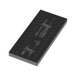 Wera 9827 Schaumstoffeinlage f&uuml;r 8007 A VDE Zyklop Set 1, leer schwarz/grau, f&uuml;r Tool Rebel Werkstattwagen