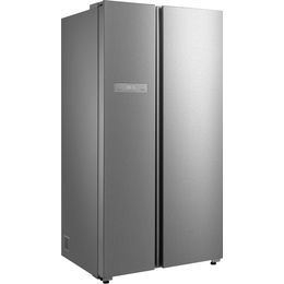 Hanseatic Side-by-Side, Energieeffizienz: B (A-G), silber (edelstahl), B:91cm H:179,3cm T:69,8cm, K&uuml;hlschr&auml;nke, inkl. 3 Jahre Herstellergarantie, Topseller