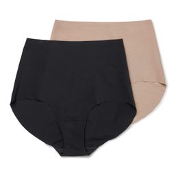 Tchibo - 2 Highwaist-Magic-Cut-Pantys &raquo;light shaping&laquo; - Damen - Gr. M - schwarz