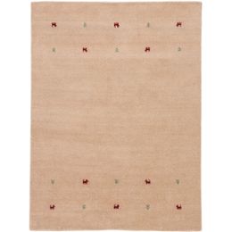 Wollteppich CarpetFine "Gabbeh Uni, auch als L&auml;ufer und Rund erh&auml;ltlich", beige, B:300cm H:15mm L:400cm, Wolle, Teppiche, reine Wolle, handgewebt, Gabbeh Loom Tiermotiv, gro&szlig;e Farbauswahl