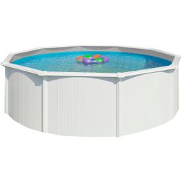 Rundpool KWAD "Green line Evolution", grau (wei&szlig;, innen: grau), H:132cm &Oslash;:360cm, Schwimmbecken, Rundpool, 3,6x1,32 wei&szlig; Folie in blau, sand oder grau erh&auml;ltlich