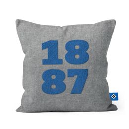 Dekokissen Hamburger SV "Hamburger SV Kissen HSV Kissen 1887", Gr. 1 Stk., mehrfarbig, 100% Polyester, Dekokissen_Sitzkissen_Kissenh&uuml;llen