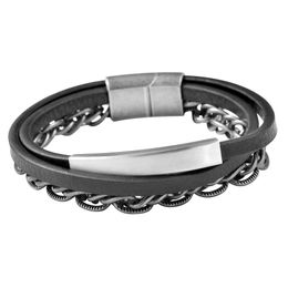 Adelia&acute;s Armband ADELIA&acute;S "Unisex Armband aus Leder 21 cm", schwarz, Armb&auml;nder, Damen, 21cm, Leder, Armband, Ein kleines Geschenk mit gro&szlig;er Wirkung