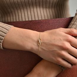 Adelia&acute;s Kettenanh&auml;nger ADELIA&acute;S "Damen Anh&auml;nger &ndash; Unendlichkeitszeichen Anh&auml;nger aus 925 Silber", gold, Schmuckanh&auml;nger, Damen, Silber 925 (Sterlingsilber), Kettenanh&auml;nger, Sch&ouml;ne Geschenkidee zum Valentinstag