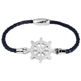 Adelia&acute;s Armband ADELIA&acute;S "Damen Armband &ndash; Textilarmband aus Leder 18 cm", blau, Armb&auml;nder, Damen, 18cm, Leder, Armband, Sch&ouml;ne Geschenkidee zum Geburtstag