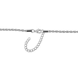 Adelia&acute;s Kette ohne Anh&auml;nger ADELIA&acute;S "Damen Halskette &ndash; Kordelkette aus Edelstahl 45+5", silber, Halsketten, Damen, 50cm, Edelstahl, Ein kleines Geschenk mit gro&szlig;er Wirkung