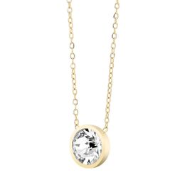 Adelia&acute;s Kette ohne Anh&auml;nger ADELIA&acute;S "Damen Halskette aus Edelstahl mit Kristall 43+5", gold, Halsketten, Damen, 48cm, Edelstahl, Geschenkidee: zeitlos und vielseitig