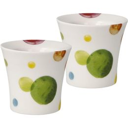 Eierbecher Goebel "Eierbecher Set Colori Mix", bunt, B:6,5cm H:6cm, Porzellan, Eierbecher