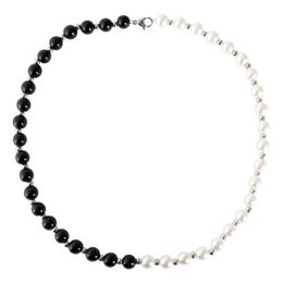 Adelia&acute;s Kette ohne Anh&auml;nger ADELIA&acute;S "Damen Halskette aus Glas mit Perle 45 cm", schwarz, Halsketten, Damen, 45cm, Ein Geschenk, das Freude macht