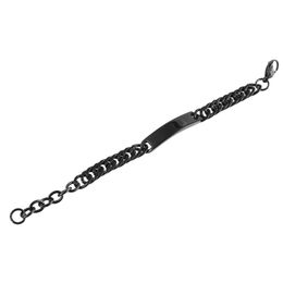 Adelia&acute;s Armband ADELIA&acute;S "Unisex Armband &ndash; Panzerarmband aus Edelstahl 17 cm", schwarz, Armb&auml;nder, Damen, 17cm, Edelstahl, Armband, Zum Verschenken &ndash; passend f&uuml;r viele Anl&auml;sse