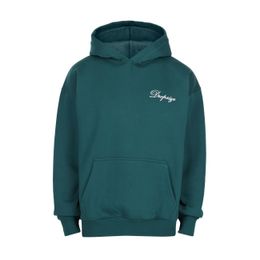 Kapuzensweatshirt DROPSIZE "Dropsize HEAVY OVERSIZE MEMBERS CLUB HOODIE", Herren, Gr. L, gr&uuml;n, 70% Baumwolle, 30% Polyester, bedruckt, Sweatshirts
