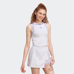 Tanktop adidas Sportswear "ESSENTIALS COLOR-POP COTTON CROP", Damen, Gr. XXL, grau (light grau heather), Obermaterial: 93% Baumwolle, 7% Elasthan, Rundhals, Tops Tanktop