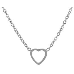 Adelia&acute;s Kette ohne Anh&auml;nger ADELIA&acute;S "Damen Halskette mit Anh&auml;nger &ndash; Herz aus Edelstahl", silber, Halsketten, Damen, 43cm, Edelstahl, Zum Verschenken &ndash; passend f&uuml;r viele Anl&auml;sse