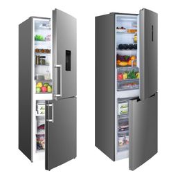 Hanseatic K&uuml;hl-/Gefrierkombination, Energieeffizienz: C (A-G), silber (edelstahl, optik), Rechtsanschlag, kein Wasserspender, K&uuml;hlschr&auml;nke, inkl. 3 Jahre Herstellergarantie, Topseller
