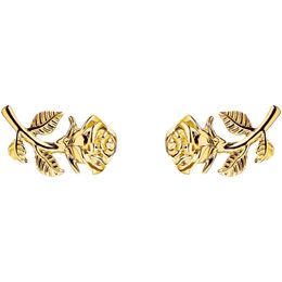 Paar Ohrstecker Thomas Sabo "Roses Romance, Rose", gold (gelbgoldfarben), Ohrringe, Damen, Silber 925 (recycelt)