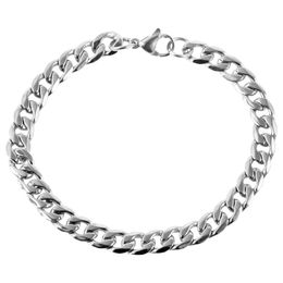 Adelia&acute;s Armband ADELIA&acute;S "Herren Armband &ndash; Panzerarmband aus Edelstahl 21 cm", silber, Armb&auml;nder, Herren, 21cm, Edelstahl, Armband, Perfekt als Geschenk zum Muttertag