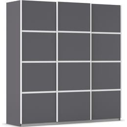 Kleiderschrank Rauch "Schwebet&uuml;renschrank Garderobe Schrank TOP ANGEBOT Avola", grau (graumetallic, leisten wei&szlig;), B:203cm H:210cm T:62cm, Holzwerkstoff, Schr&auml;nke, Kleiderschrank, mit eleganten Zierleisten in Chrom, Schwarz oder Wei&szlig; MADE IN GERMANY