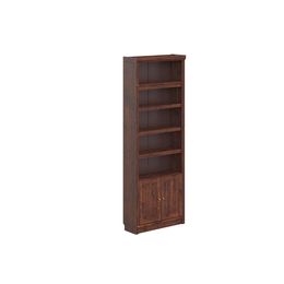 B&uuml;cherregal OTTO HOME "mit 2 T&uuml;ren Soeren Regal Aktenregal B/T/H: 80/29/220 cm", dunkelbraun, B:80cm H:220cm T:29cm, Massivholz, Regale, B&uuml;cherregal, massive Kiefer, FSC-zertifiziert
