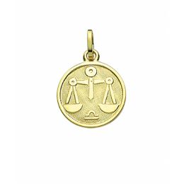 Adelia&acute;s Kettenanh&auml;nger ADELIA&acute;S "Damen & Herren 333 Gold Sternzeichen Anh&auml;nger Waage &Oslash; 11,8 mm", gold, Schmuckanh&auml;nger, Damen, Waage, Gelbgold 333 Gold, Gelbgold 333, Gold, Kettenanh&auml;nger, Goldschmuck f&uuml;r Damen & Herren