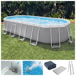 Framepool Intex "Prism Frame", grau, B:305cm H:122cm L:610cm, Schwimmbecken, 5-tlg., BxLxH: 305x610x122 cm