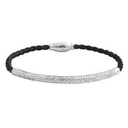 Adelia&acute;s Armreif ADELIA&acute;S "Damen Armband &ndash; Armreif aus Leder mit Strass Steinchen 19 cm", schwarz, Armb&auml;nder, Damen, 19cm, Leder, Armreif, Zum Verschenken &ndash; passend f&uuml;r viele Anl&auml;sse