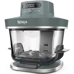 Ninja Hei&szlig;luftfritteuse "CRISPi PRO 7-in-1 Glas-Air-Fryer - Beige AS101EULG", grau, B:17,8cm H:33,2cm T:29,8cm, Fritteusen, 7 Kochfunktionen, Vorbereitung, Zubereitung + Aufbewahrung von Speisen