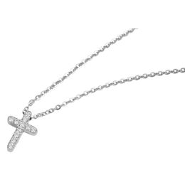 Adelia&acute;s Kette ohne Anh&auml;nger ADELIA&acute;S "Damen Halskette mit Anh&auml;nger &ndash; Kreuz aus Edelstahl", silber, Halsketten, Damen, 48cm, Edelstahl, Perfekt als Geschenk zum einfach so