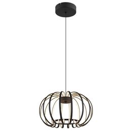 Globo LIGHTING H&auml;ngeleuchte "RIBBON", schwarz matt, 1, &Oslash; 40cm H: 120cm, 1 Stk., Leuchten, H&auml;ngeleuchte, Opalglas, 3 Helligkeitsstufen, LED 40W, H&auml;ngeleuchte